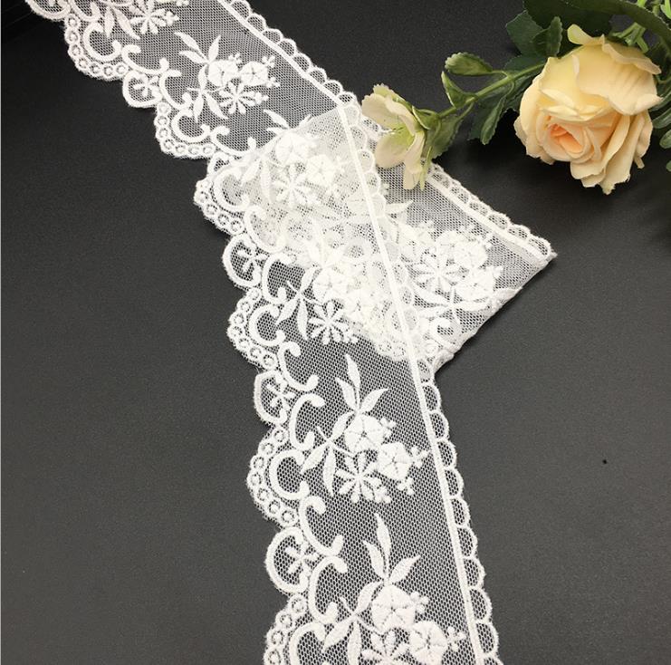 5Yards/ Lot 6.5Cm Brede Witte Lijn Kant Stof Decor... – Vicedeal