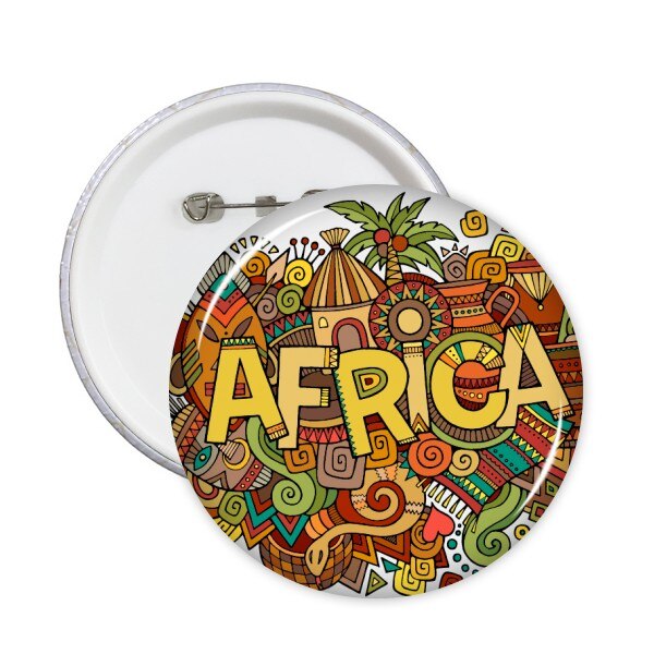 African Aboriginal Art Pattern Tribal Round Pins B... – Vicedeal