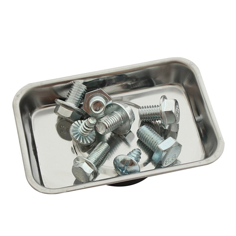Rectangle Magnetic Tool Tray 4 inches Metal Parts ... – Grandado