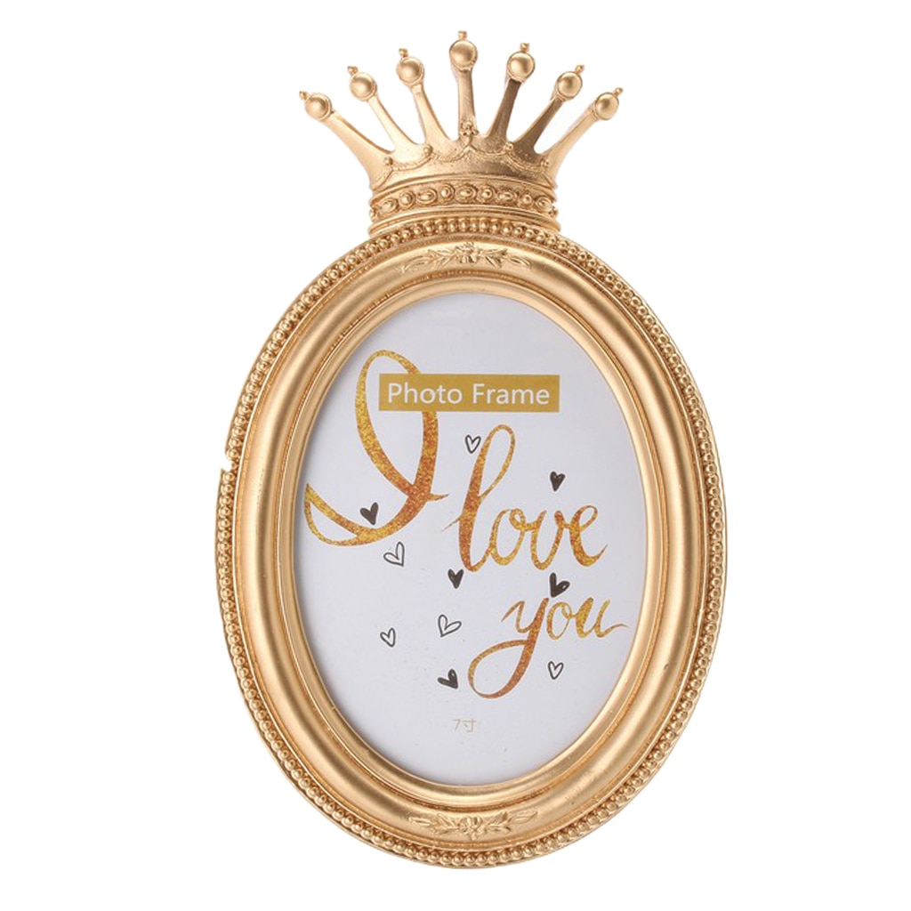 Luxury Nordic Gold Crown Decor Resin Picture Table... – Grandado