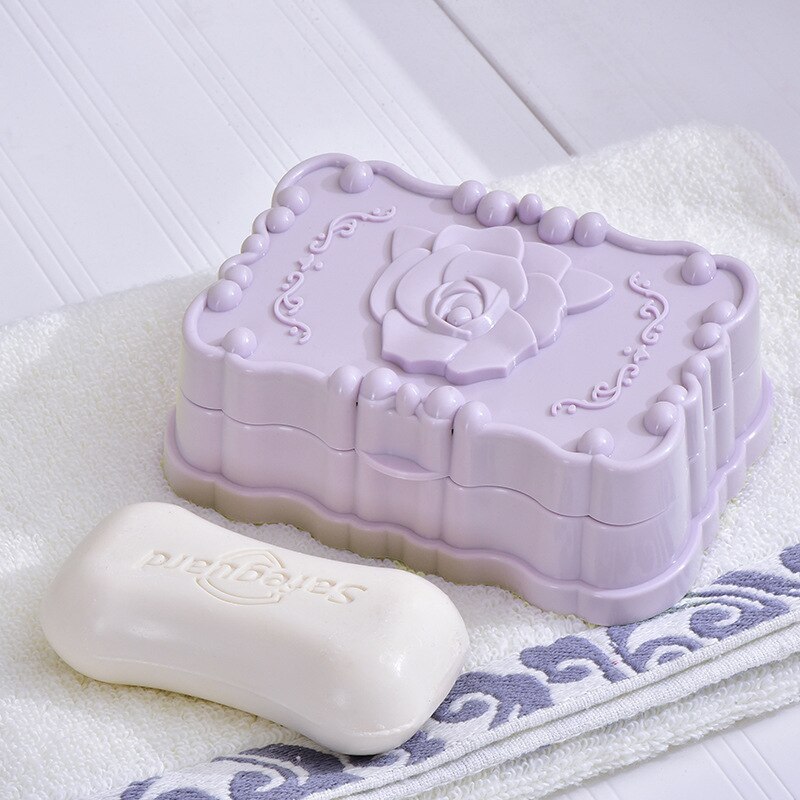 For Home Cute Rose Carving Shape Soap Box Lovely P... – Grandado