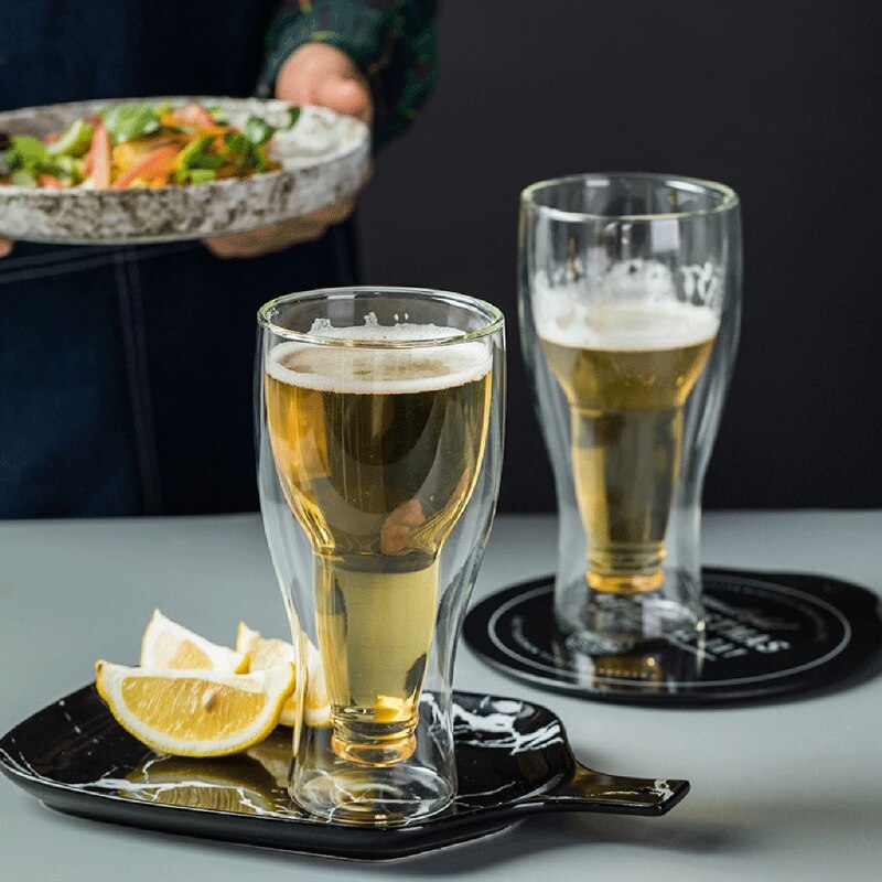 Borosilicate Double Wall Beer Glass Beer Cups 250m... – Grandado