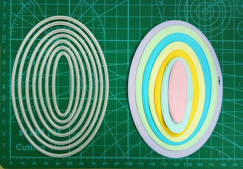 7pcs/set Ovals Frame Die Metal Cutting Dies Scrapb... – Vicedeal