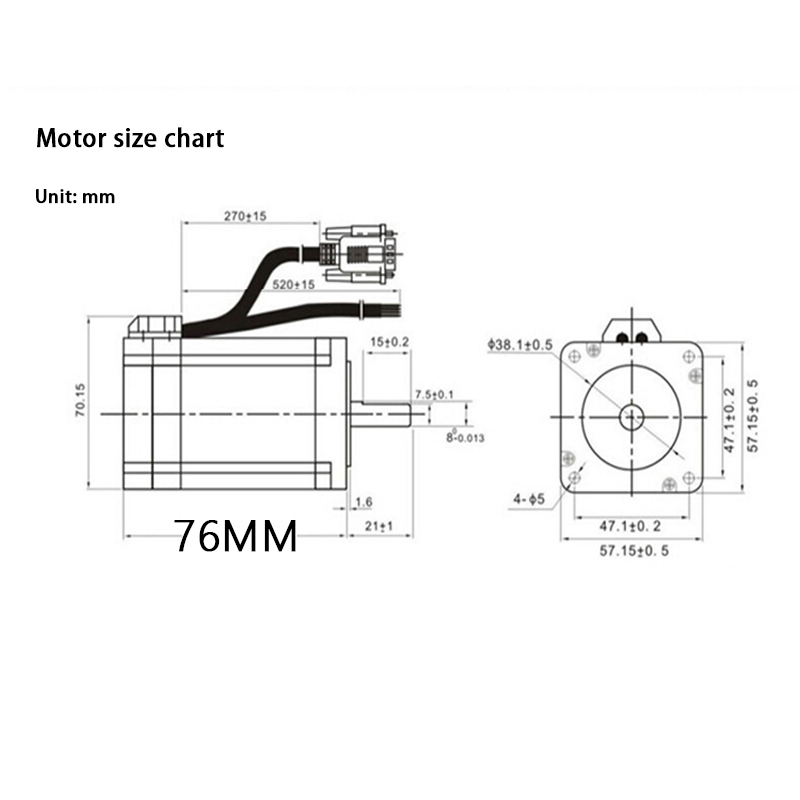 57 Stepper Motor Driver 1.2nm Servo Motor 57HSE1.2... – Vicedeal