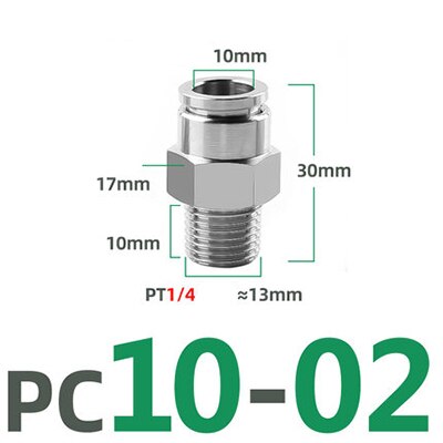 PC 1/8" 1/4" 3/8" 1/2" BSP external thread 304 sta... – Grandado