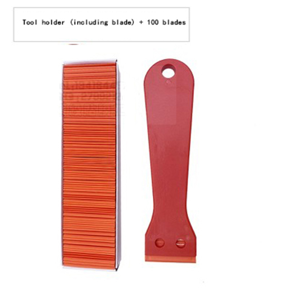 Red Plastic Razor Scraper 6-inch Long Handle Adhes... – Grandado