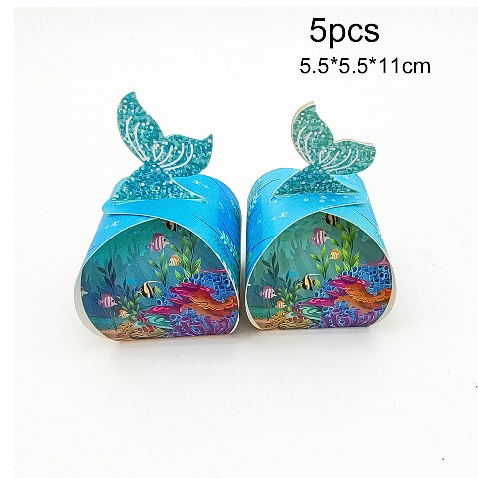 5PCS Mermaid Tail Paper Boxes Cookies Candy Packag... – Grandado