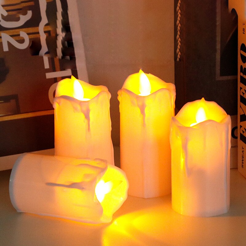 LED Candle Gold Flameless Candles Tea Light Home B... – Vicedeal