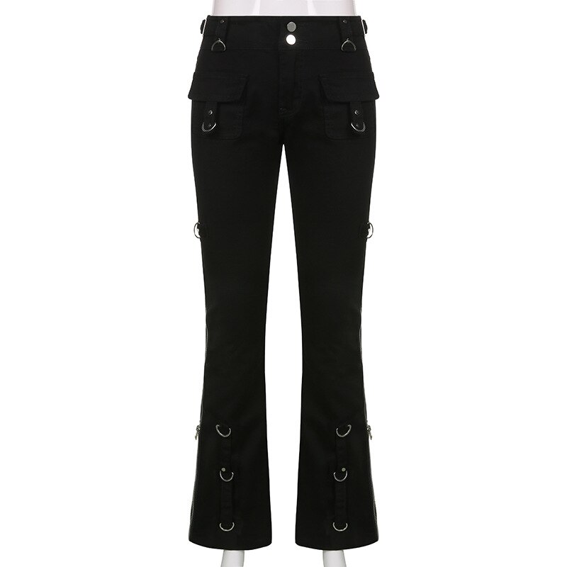 90s Harajuku Punk Y2k Grunge Low Waist Emo Jeans M... – Vicedeal