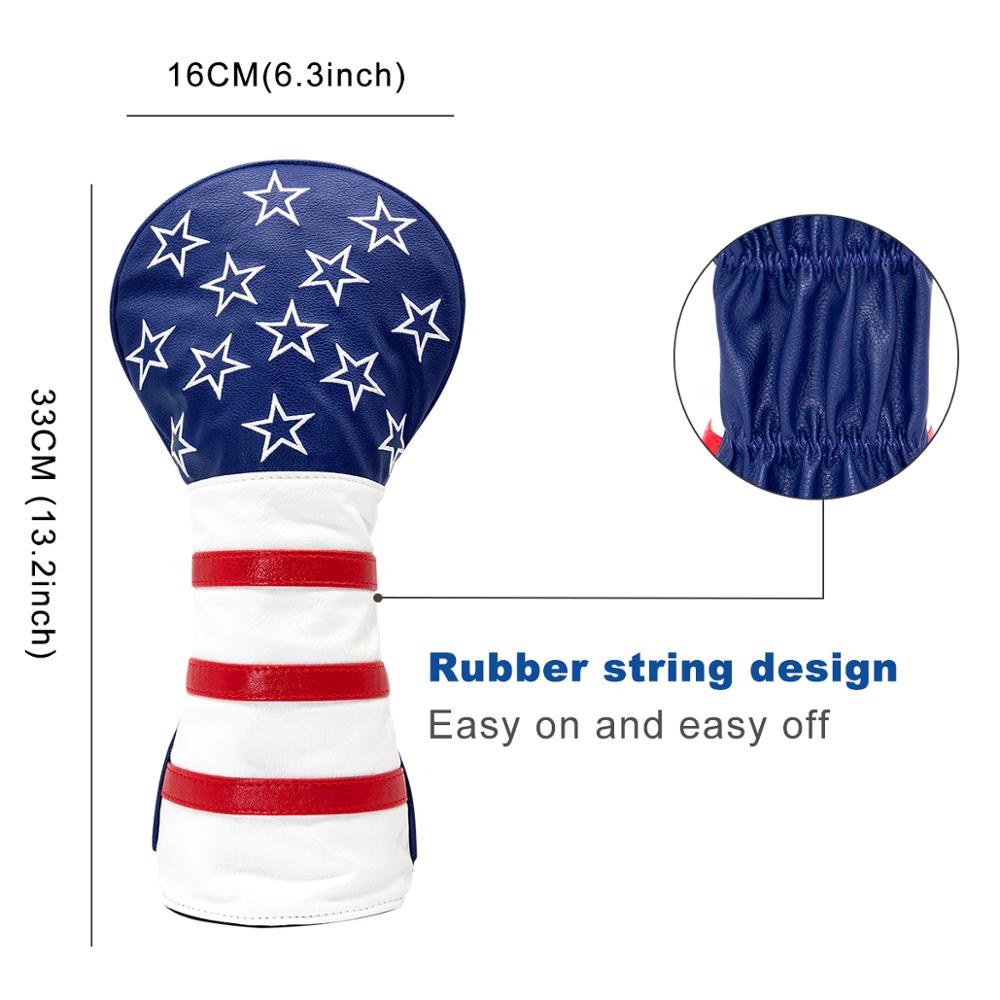 Golf Club Headcover Set USA Amarica Golf Wood Cove... – Grandado