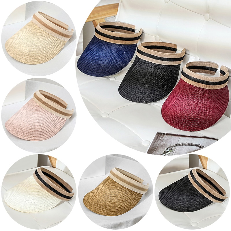 Vrouw Zon Hoeden Hand Made Diy Straw Visor Caps Vo... – Vicedeal