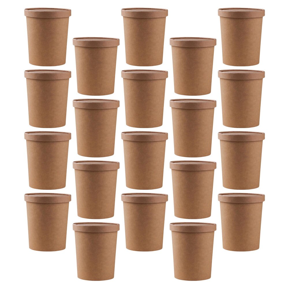 25 Sets Kraftpapier Verpakking Cups Pap Cups Takea... – Vicedeal