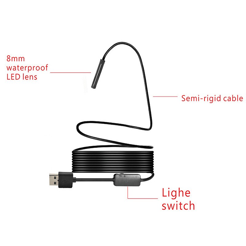 Wireless WiFi Endoscope Camera HD 1200P Mini Soft ... – Grandado