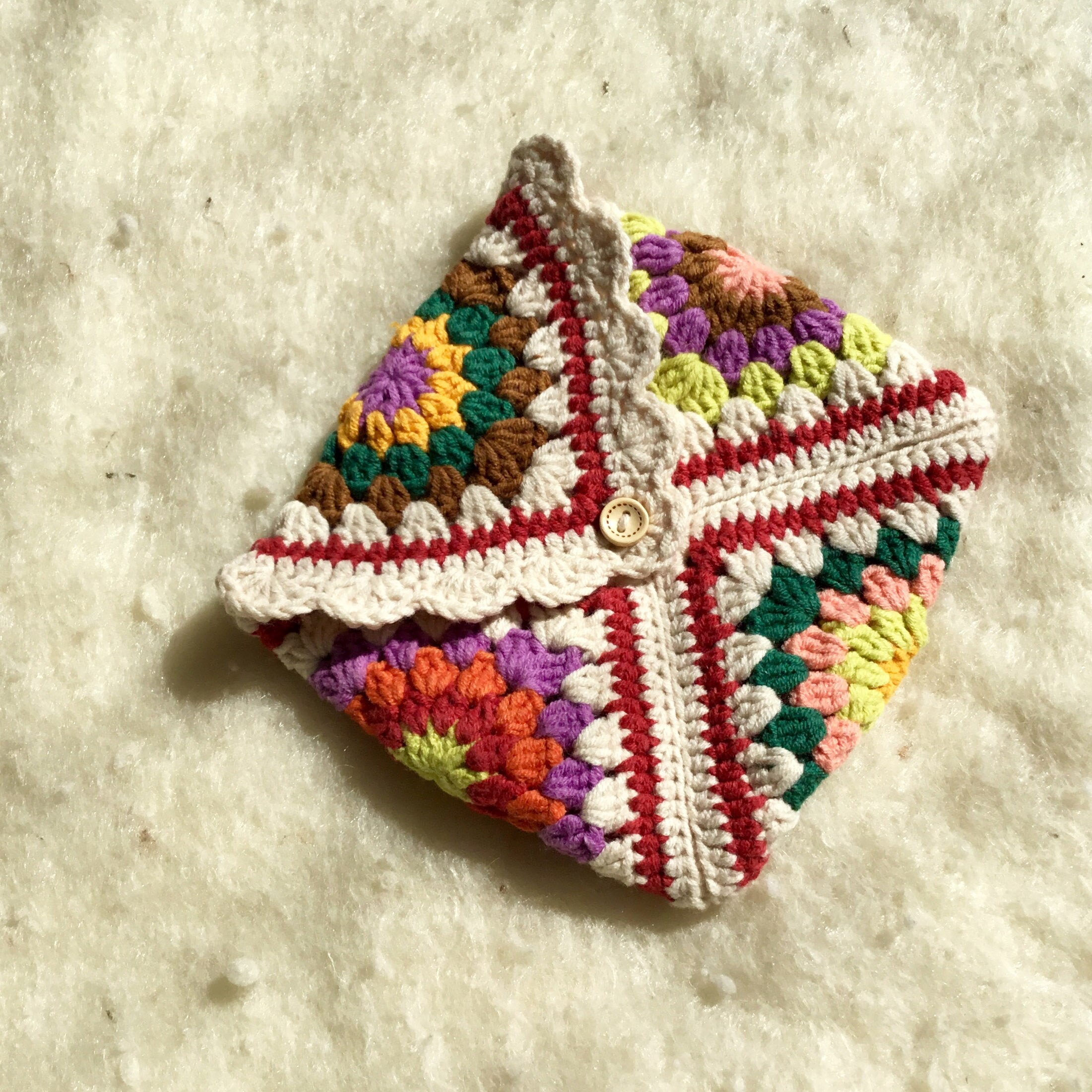 Creamy White Crochet Small Purse Knit Cute Mini Ba... – Vicedeal