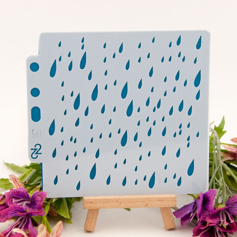5.1 "Rain Waterdrop DIY Gelaagdheid Stencils Schil... – Grandado