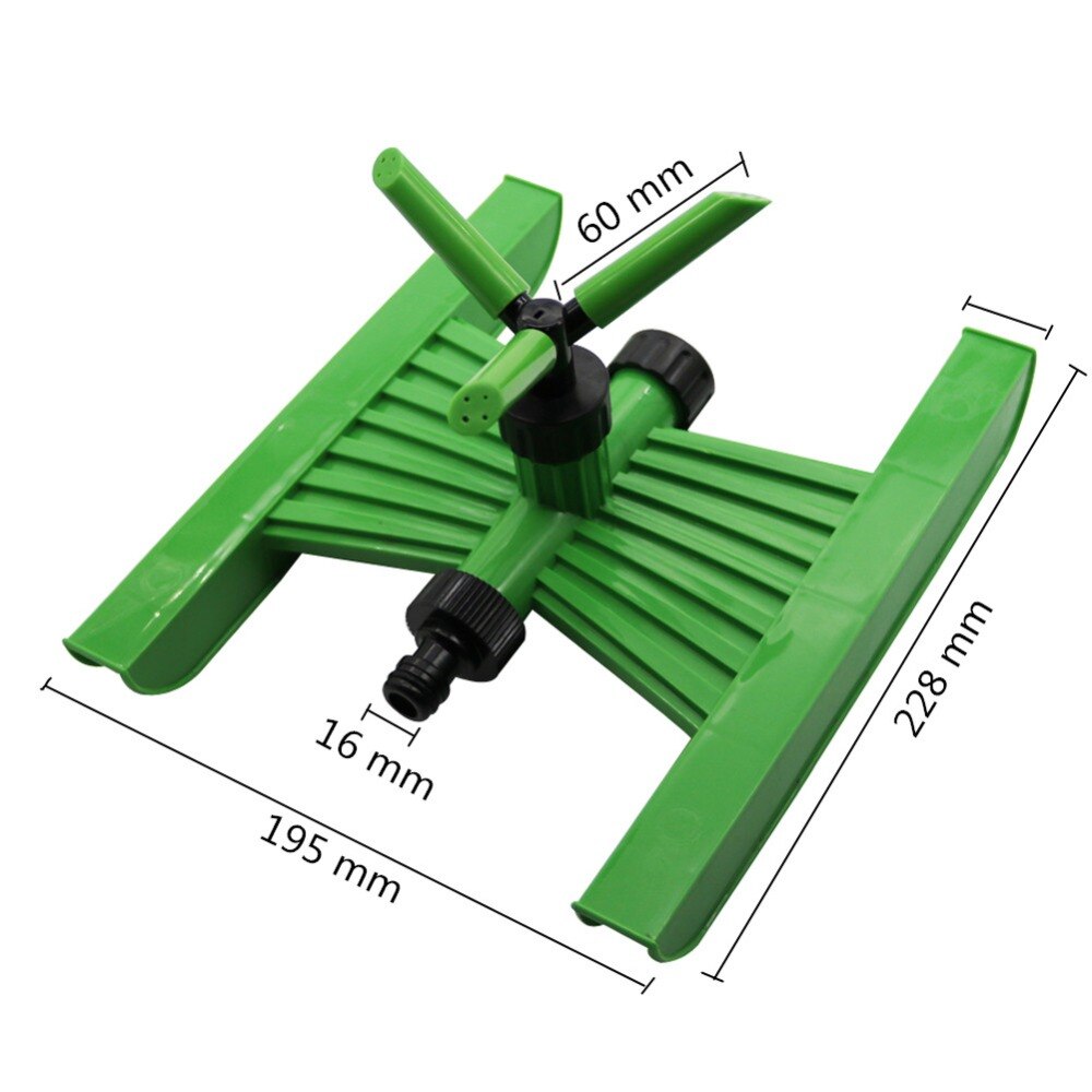 3-arm rotating sprinkler with H-base 360 degrees I... – Grandado
