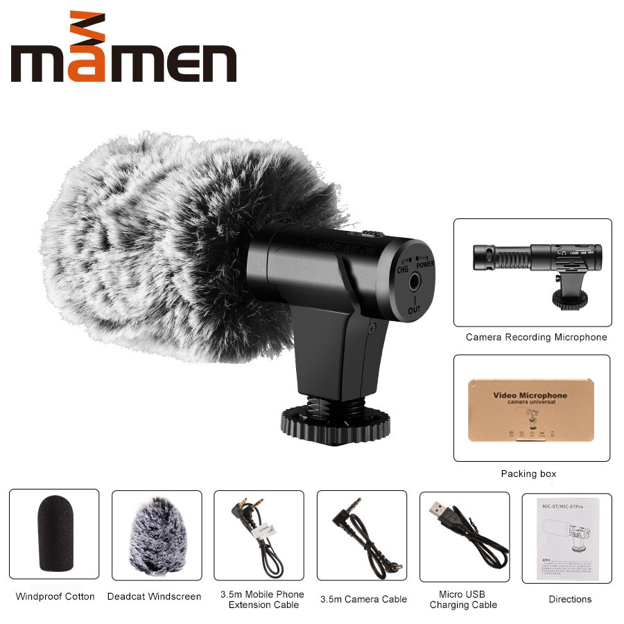 Mamen Super 3.5 Mm Camera Microfoon Vlog Fotografi... – Vicedeal
