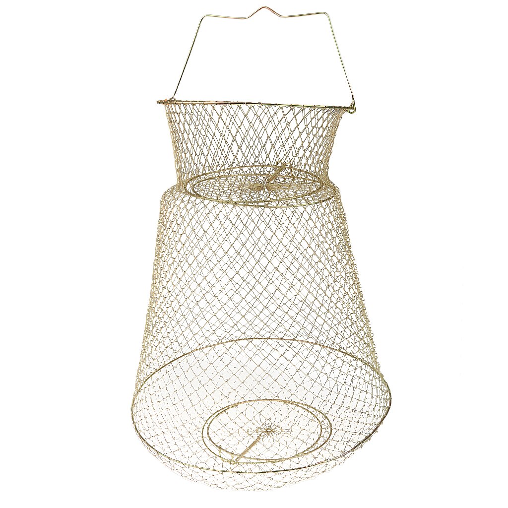 1pcs Fishing Net Round Steel Wire Basket Fish Lobs... – Grandado
