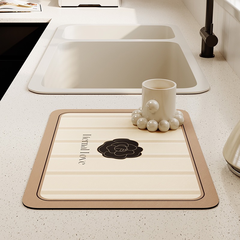 Large Floral Dish Drying Mats for Kitchen Counter,... – Grandado