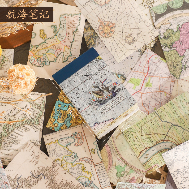 Merikartta kukkakasvit tarrat minikirja materiaali... – Grandado