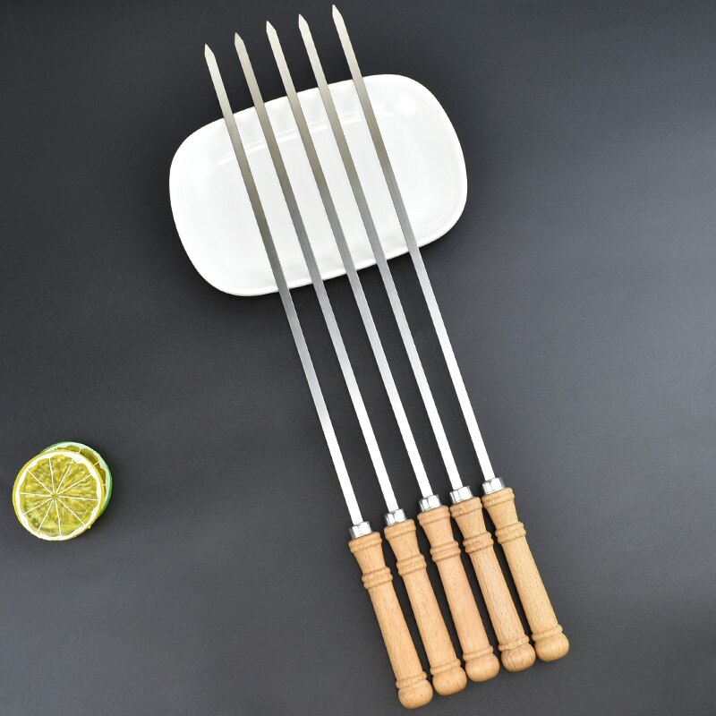 16 Inch Grill Skewers with Wood Handle, 10 Pack St... – Grandado