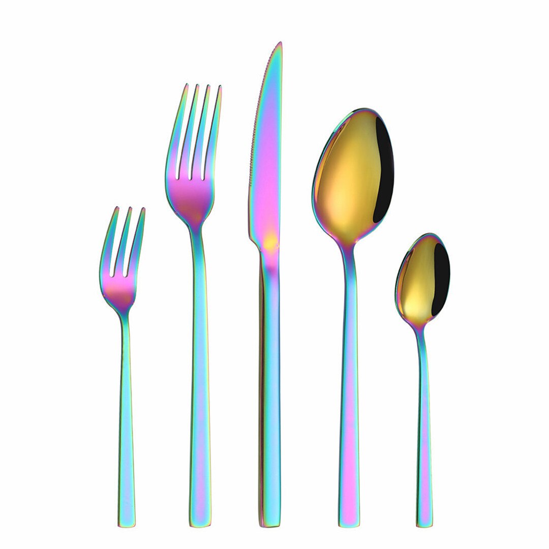 Golden Tableware Stainless Steel Cutlery Set Kitch... – Vicedeal
