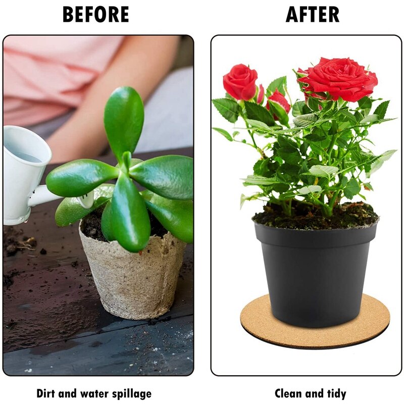 3Pcs Kurk Plant Mat Plastic Plant Mat Ronde Plaat ... – Grandado