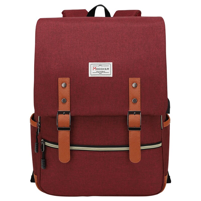 Modoker Vintage Laptop Backpack With USB Charging ... – Grandado