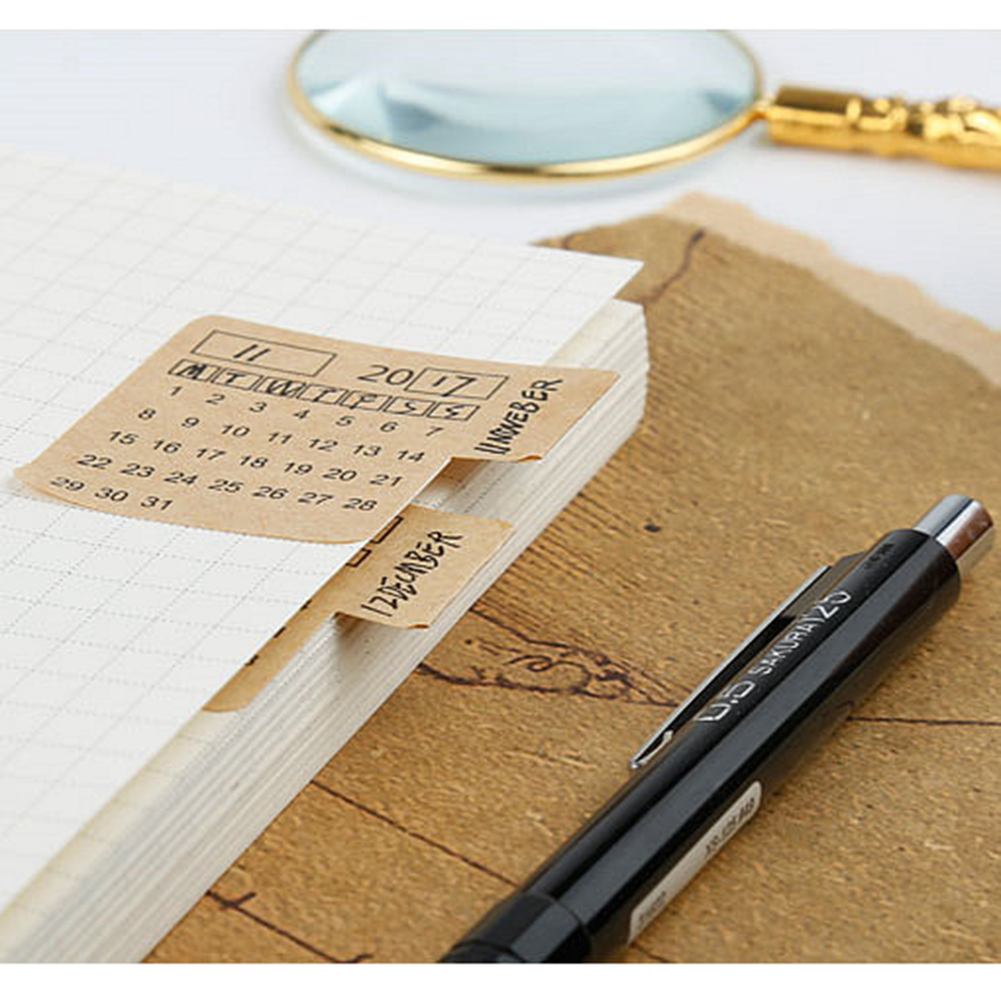 20 Sheets Kraft Paper Handwritten Calendar Noteboo... – Grandado