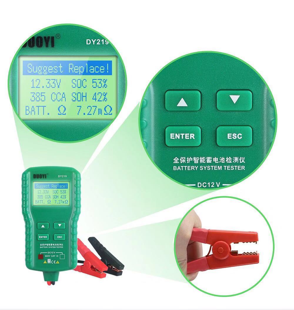 DUOYI DY219 12V Car Battery Tester Digital Automot... – Grandado