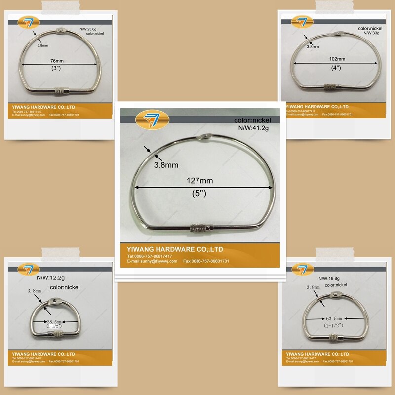 D ring office binder ring nickel plating screw loc... – Grandado