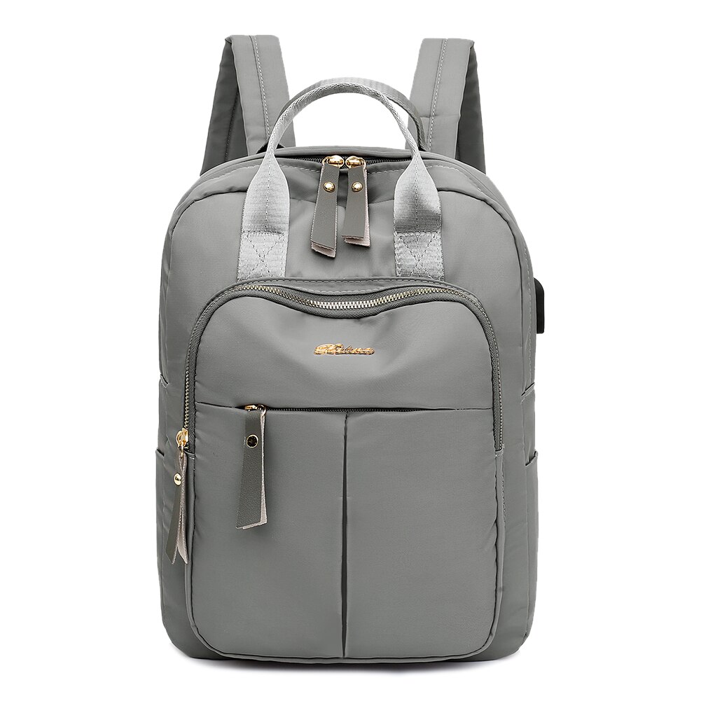 Anti Theft USB Charge Nylon Backpack Waterproof Wo... – Vicedeal