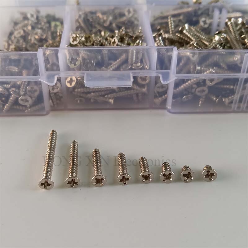 800Pcs/set M2 Self-Tapping Screws Cross Drive Flat... – Grandado