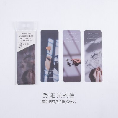3 pcs/lot Shakespeare Letters series Bookmark PVC ... – Vicedeal