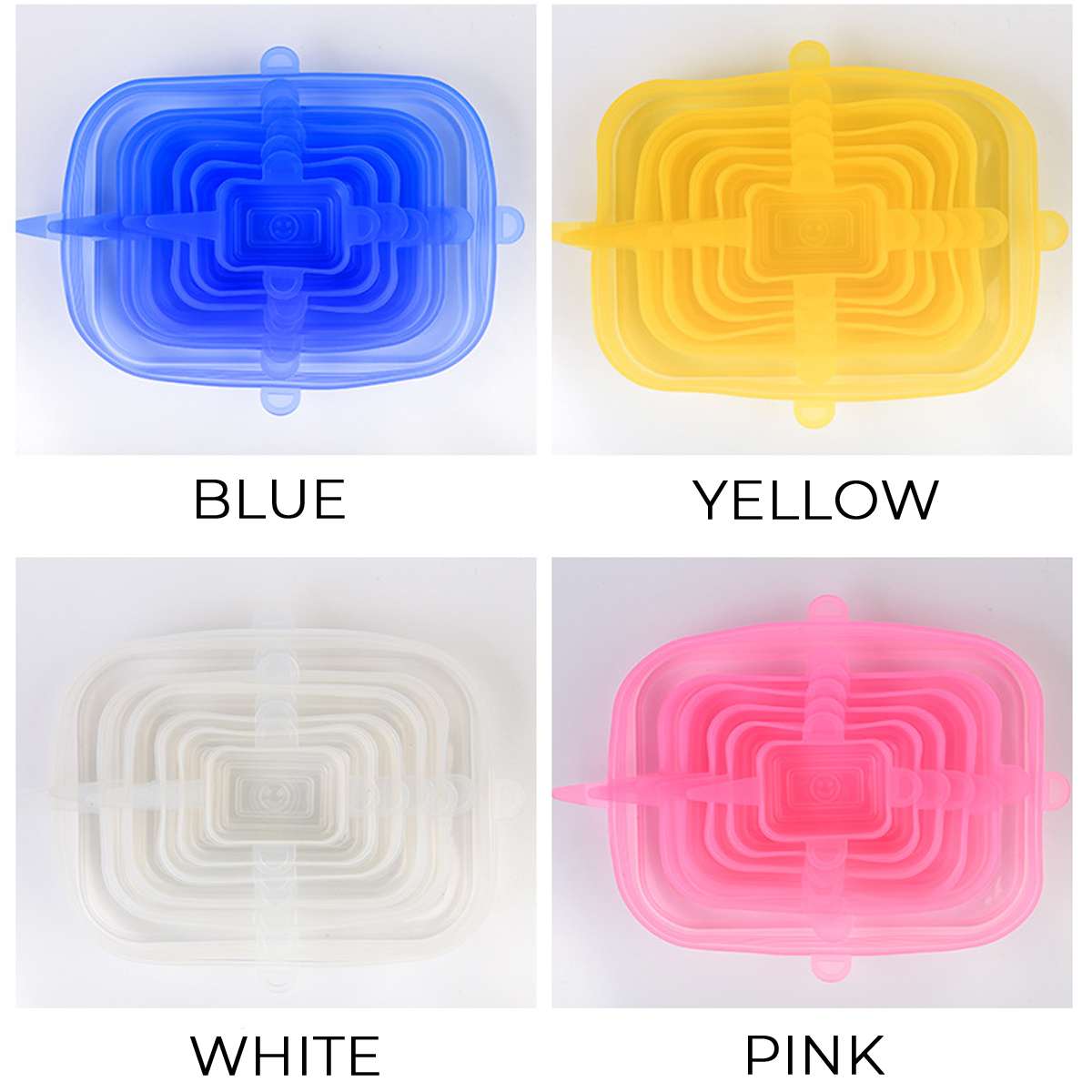 Universal 6pcs Reusable Silicone Caps for Food Str... – Vicedeal