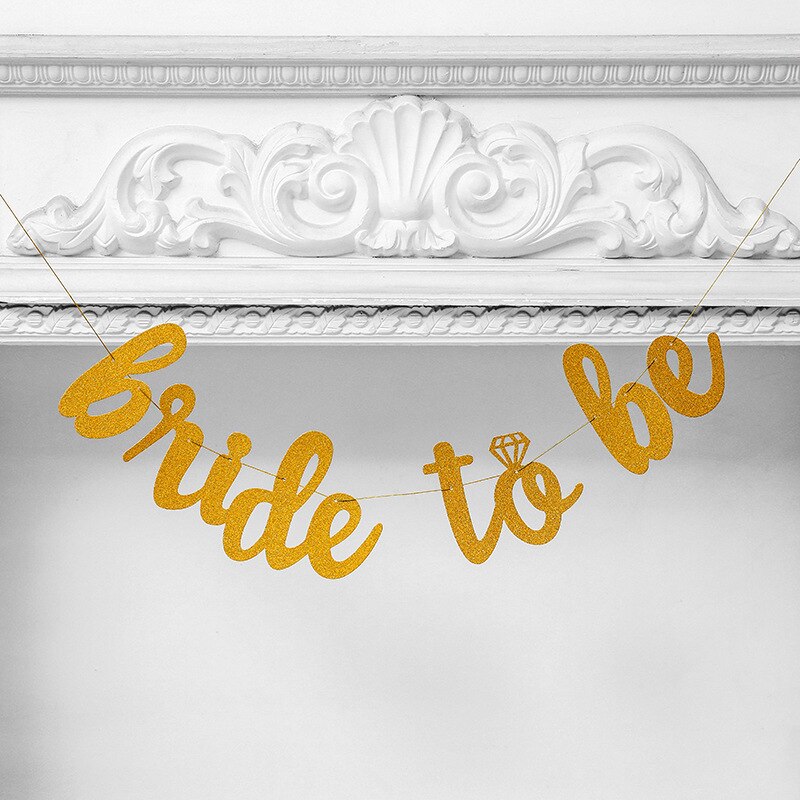 1set BRIDE TO BE Glitter Banner Streamers Wedding ... – Grandado