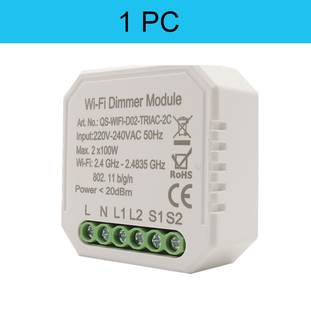 Smart Wifi Lamp Dimmer 2-Gang Breaker Module Tuya ... – Grandado