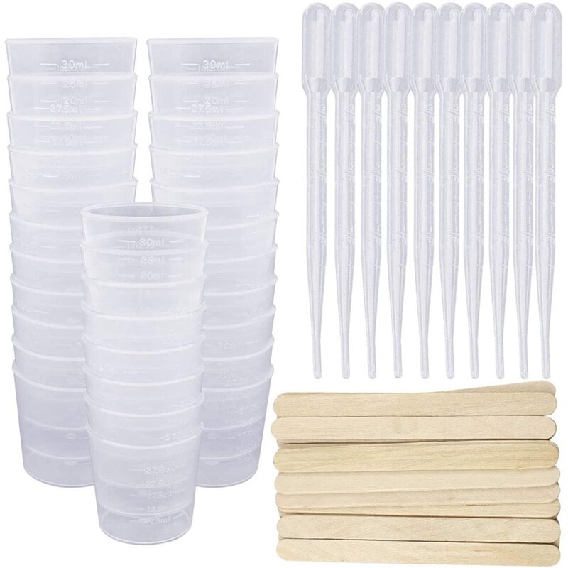 Plastic Measuring Cups With Tools - 50 Pieces 30Ml... – Grandado