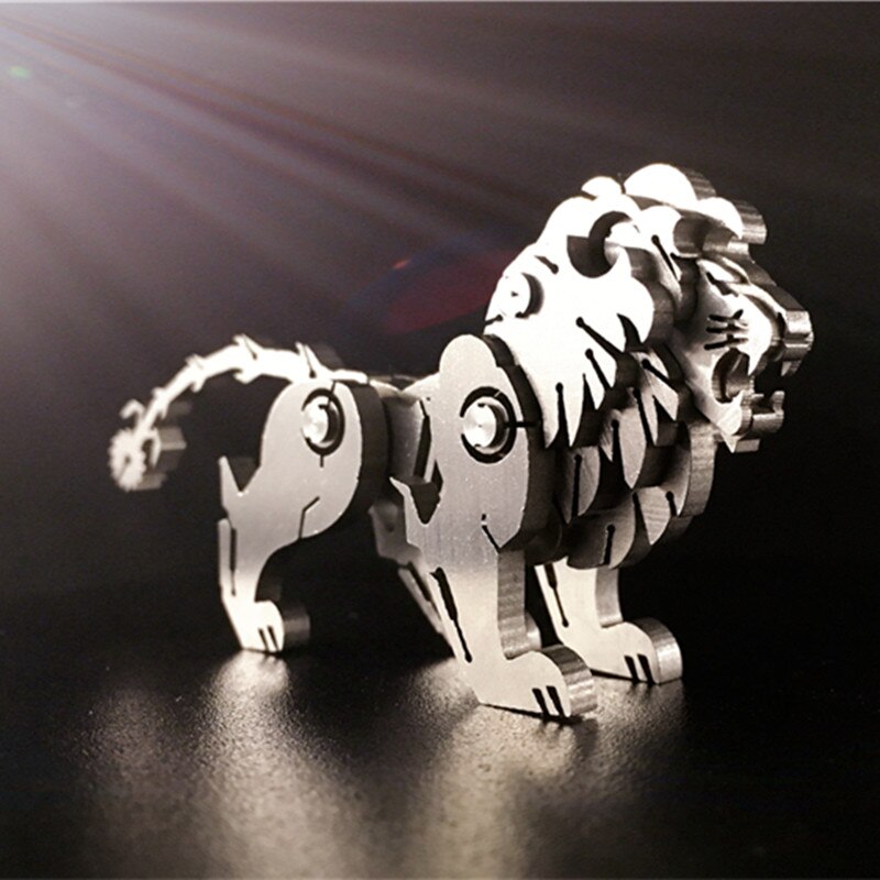 Modern Abstract Metal Lion Statue Ornaments Home D... – Grandado