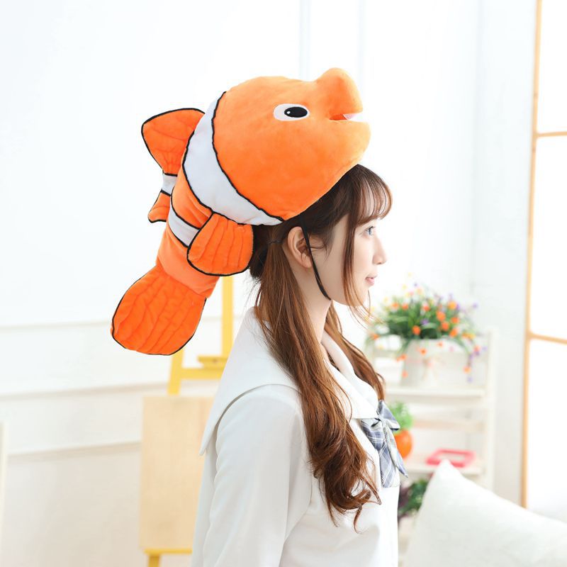 Tropical fish Hat Plush Toy Animal Headgear Cute F... – Vicedeal
