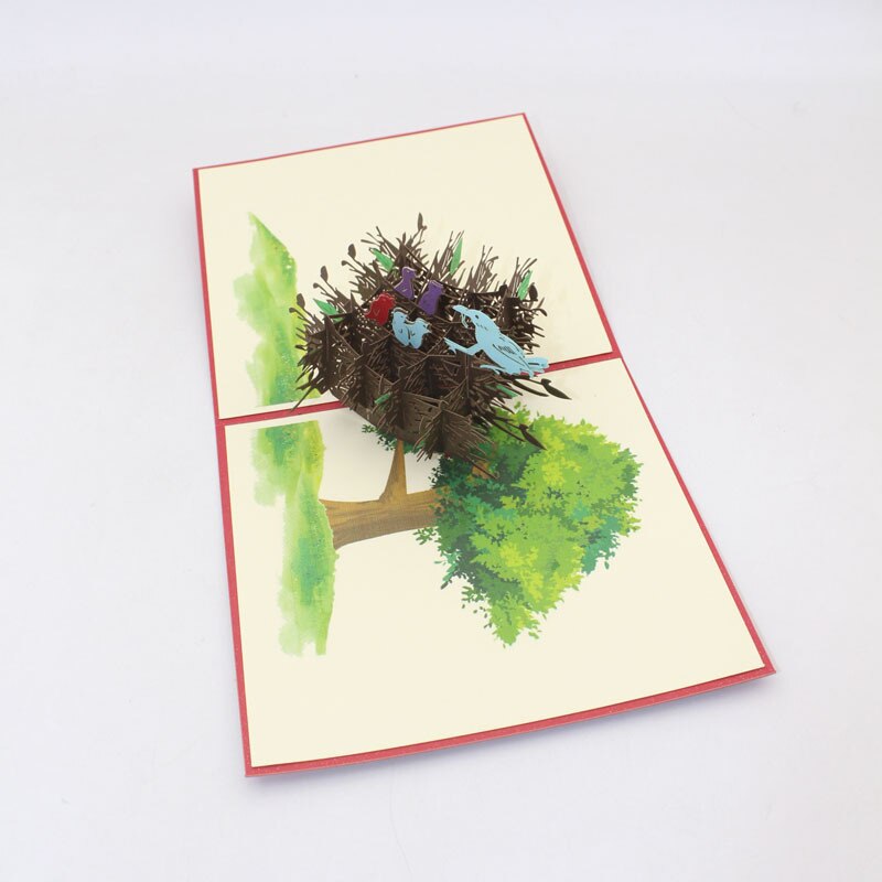 3D Handmade Colorful Bird Nest Paper Invitation Gr... – Grandado