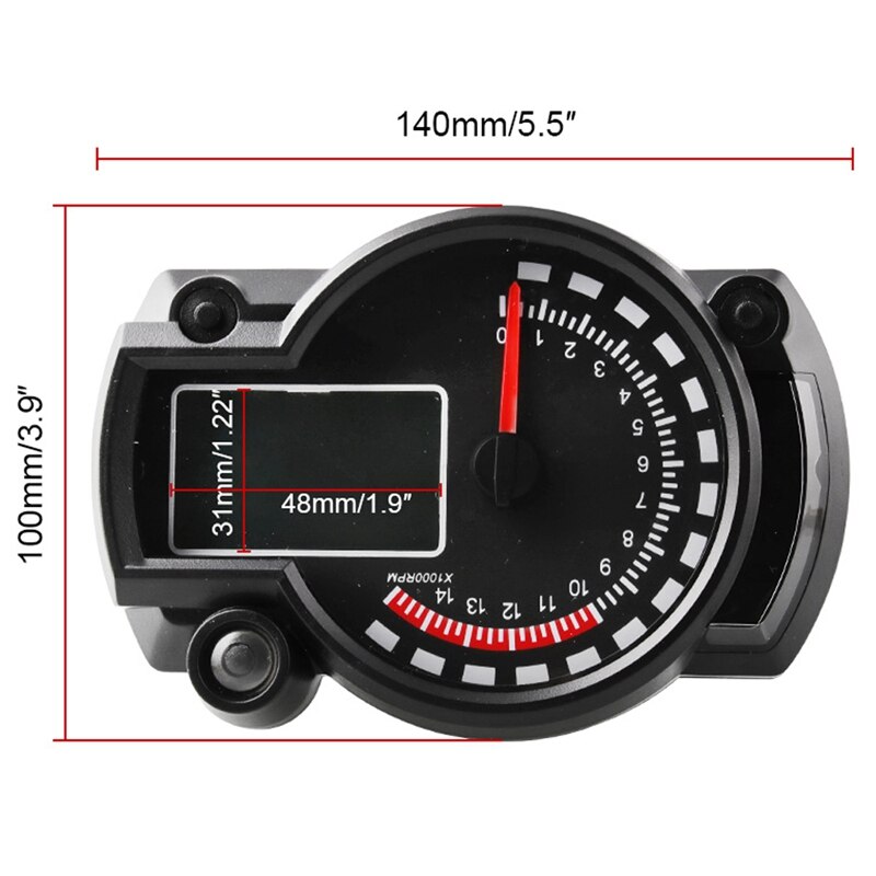 Motorcycle Digital Light LCD Speedometer Odometer ... – Grandado