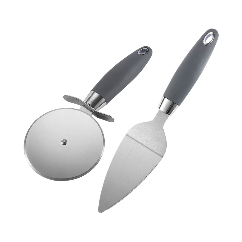 Stainless steel single-wheel pizza knife spatula t... – Grandado