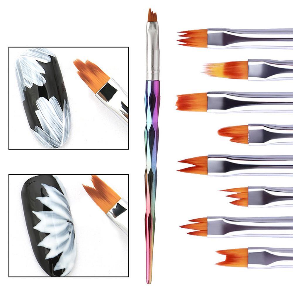 8 Teile/satz Nail art Meerjungfrau Pinsel Gradient... – Vicedeal