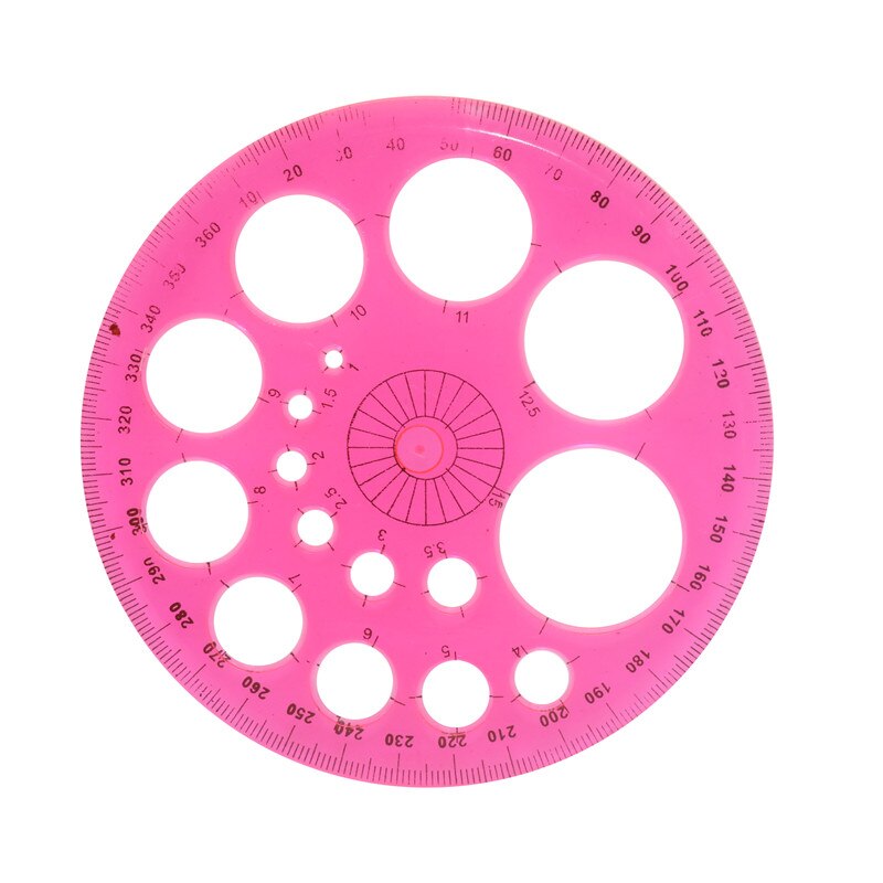 4 pcs Round drawing ruler Student school office mu... – Grandado