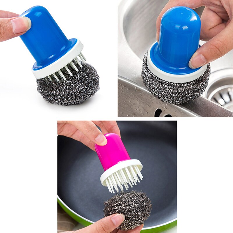 Steel Wire Ball Cleaning Brushes With Handle Kitch... – Grandado