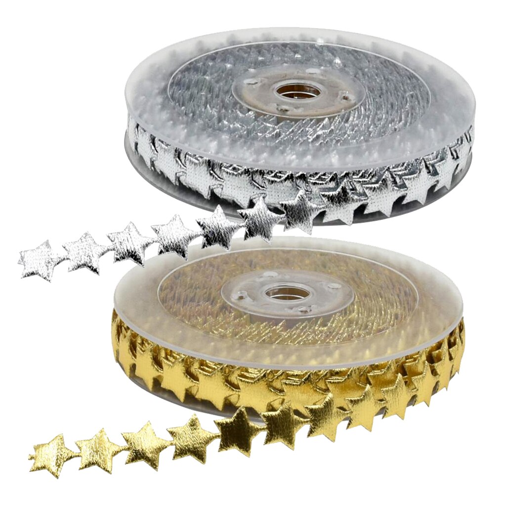 2 Piece 15 Meter Star Ribbon Trim for Xmas Christm... – Vicedeal