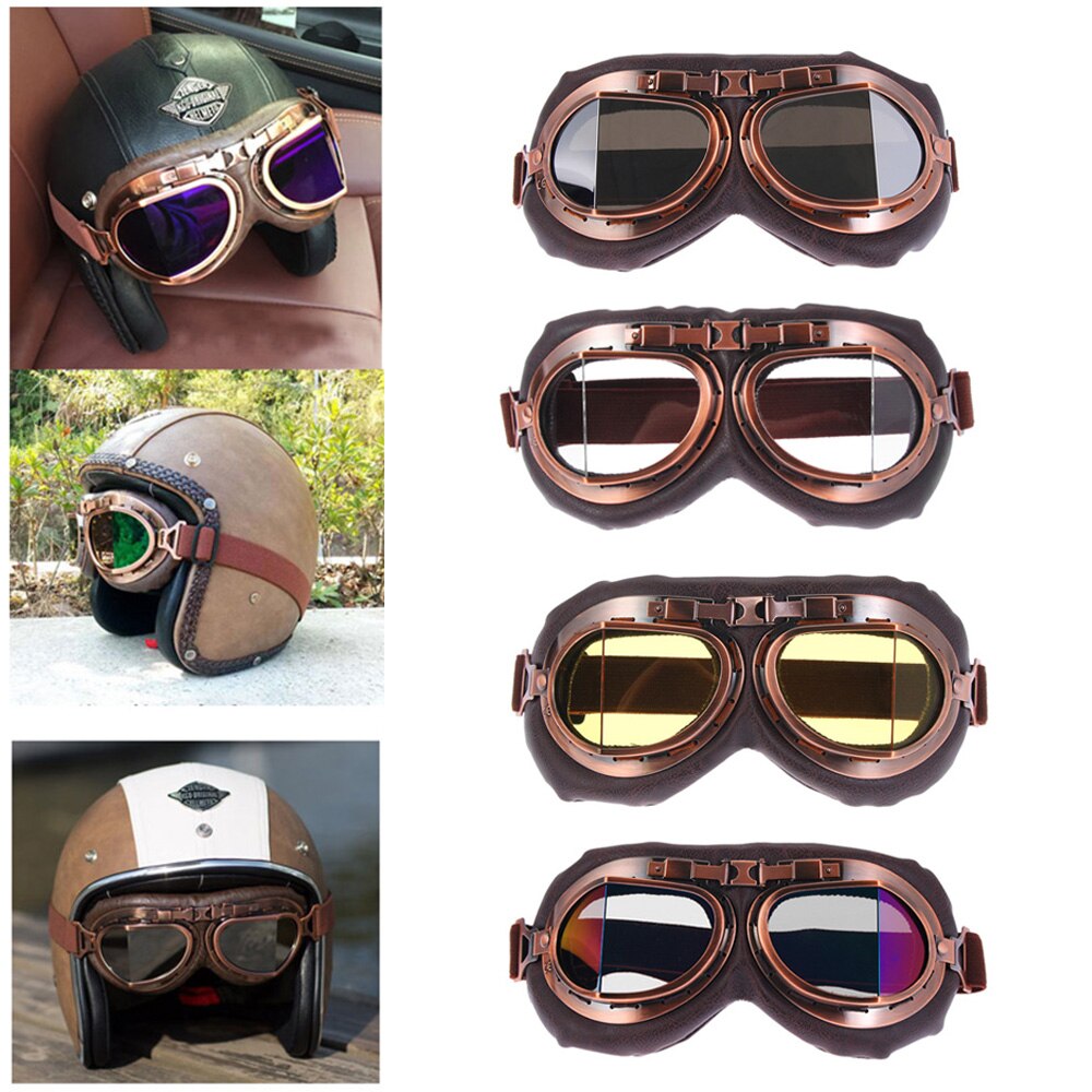Upgrade Retro Goggles Vintage Pilot Goggles Protec... – Grandado