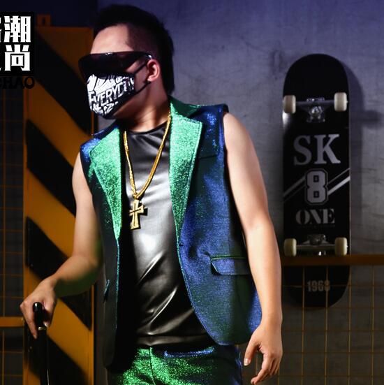 Green silk shining blazer men suits designs jacket... – Vicedeal