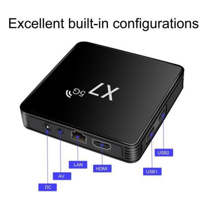 X7 TV Box 4GB+32GB Quad Core Dual Band 2.4G/5G Med... – Grandado